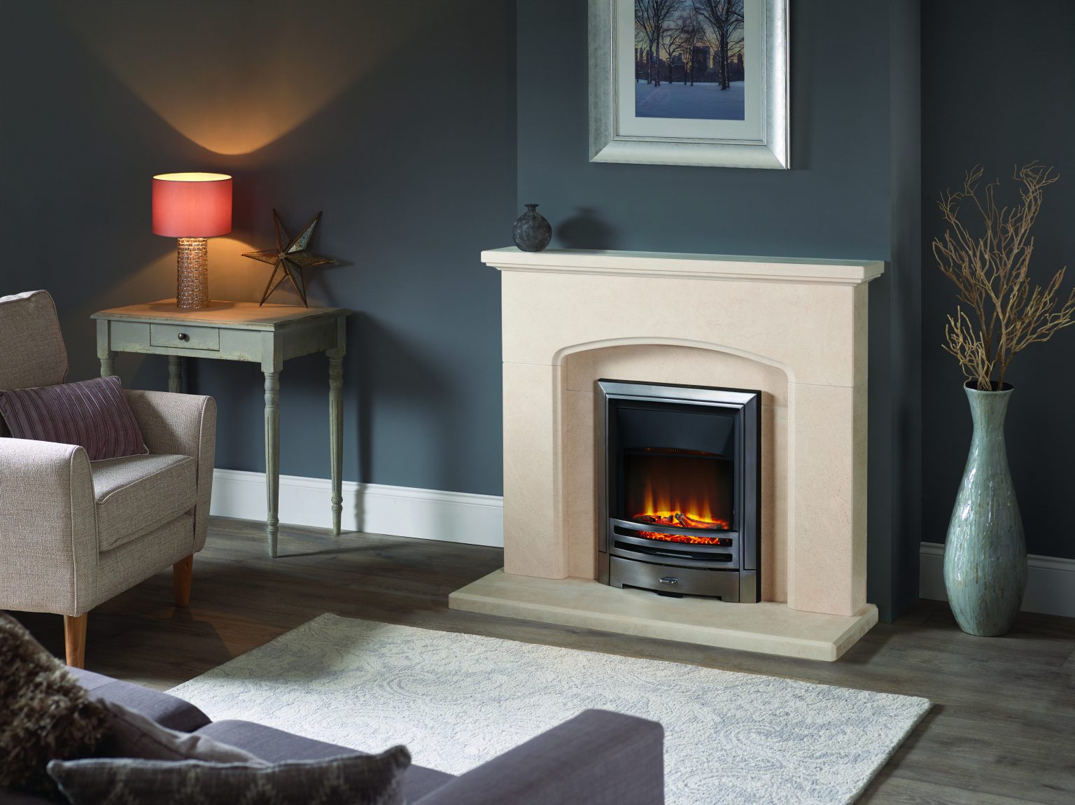 Luxury Electric Fires by Solution Fires | Murtosa Electric Fireplace Suite